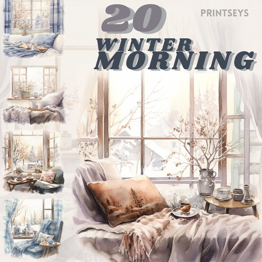 Cozy Winter Morning Clipart Bundle,journaling , Vintage, Aesthetic ...