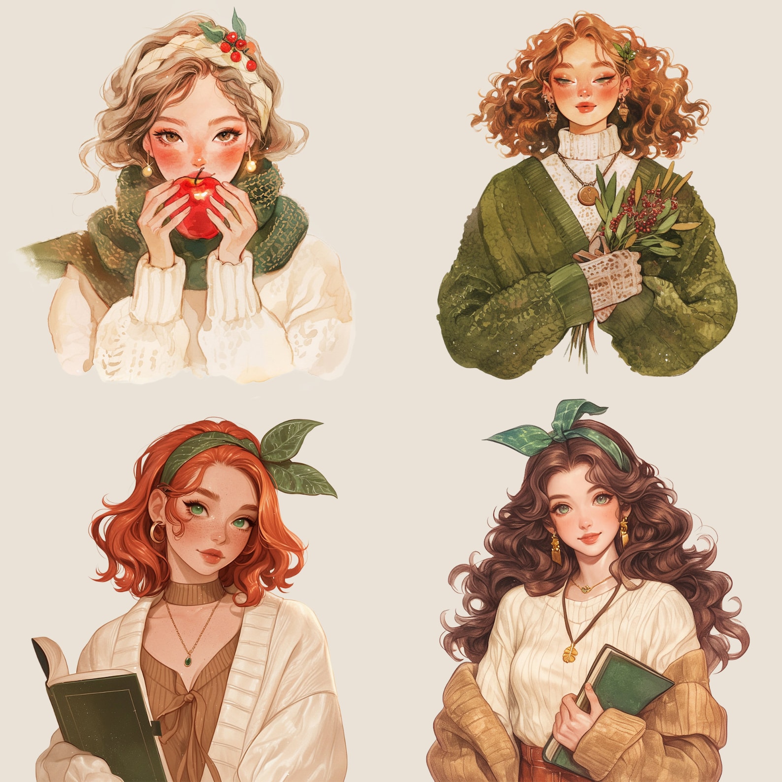 Romantic Feminine Autumn Digital Stickers,aesthetic Journaling, Dark ...