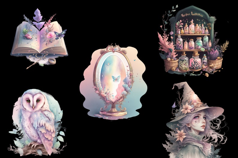 Good Witch Clipart Witch Clip Art Png Magic Clip Art - Etsy