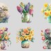 Watercolour Romantic Blooming Spring Clipart Bundle, Fantasy, Flowers ...