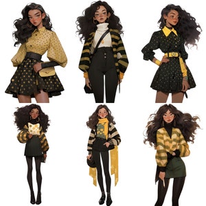 Hufflepuff Student Vibes Clipart Bundle, Hufflepuff Style Png, Occult ...
