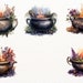 Watercolour Cauldron Clipart Bundle, Magic Clip Art, Mystical Clipart ...