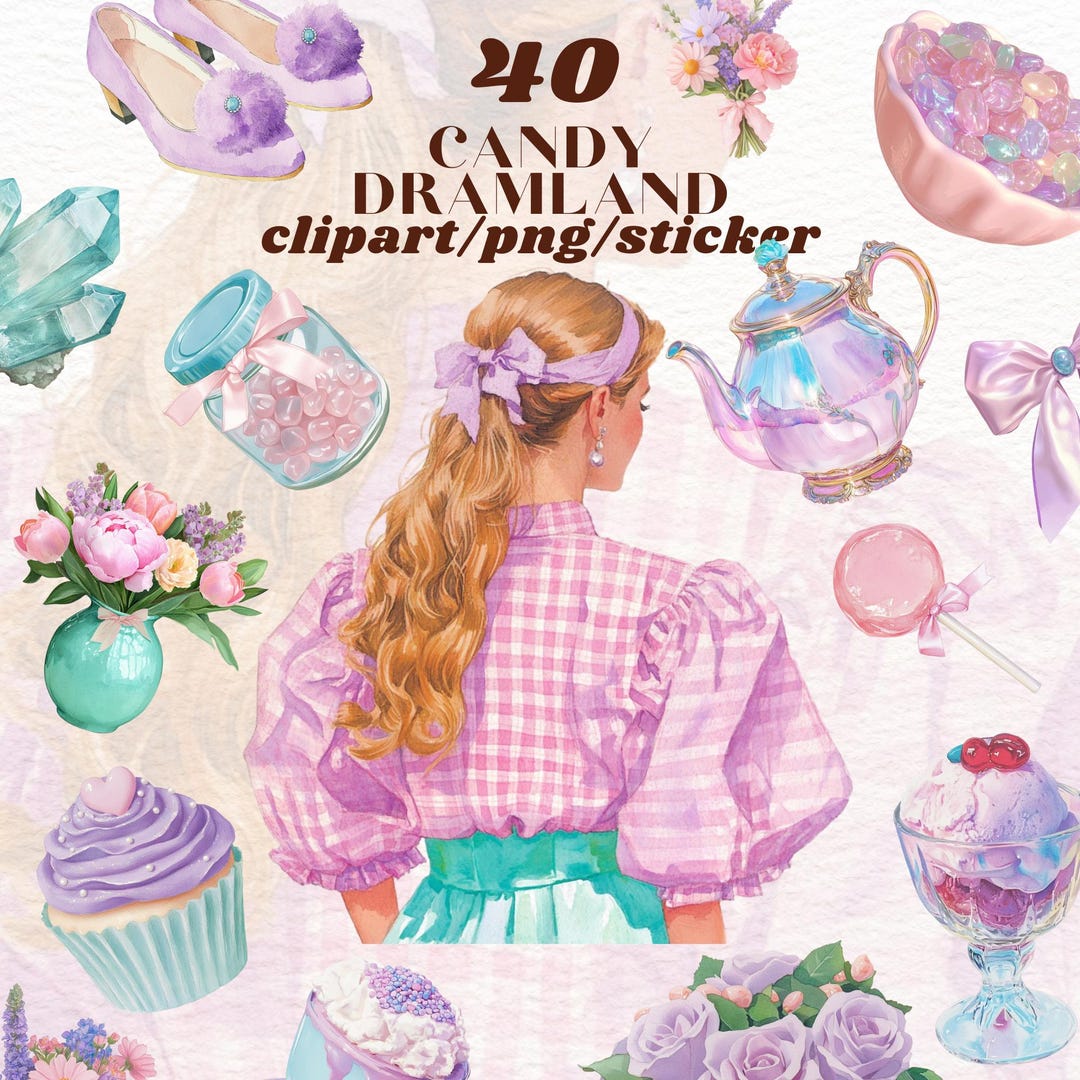 Candy Lazy Day Clipart Bundle Lazy Day Sticker Set Self Care Goodnote ...