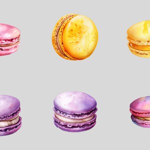 Watercolour Macaroon Clipart Bundle, Sweets Clipart, Food Clipart ...