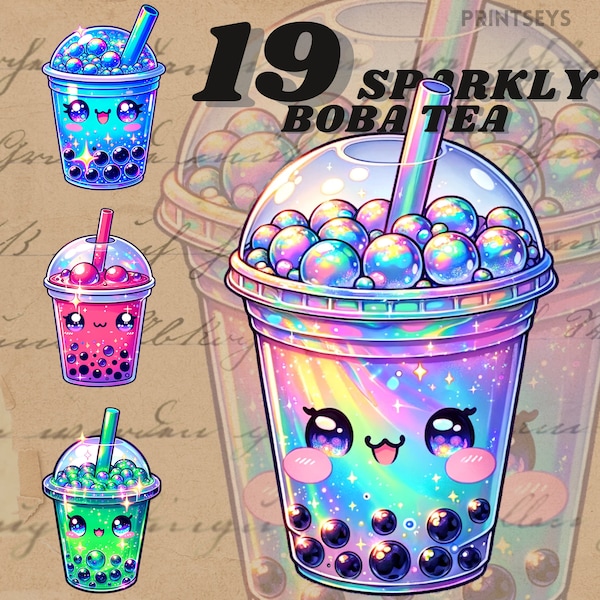 Boba Tea Clip Art - Etsy