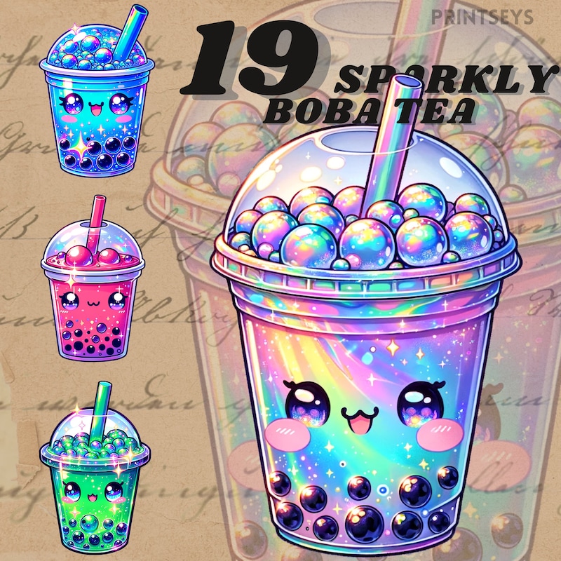Sparkling Boba Tea - Etsy