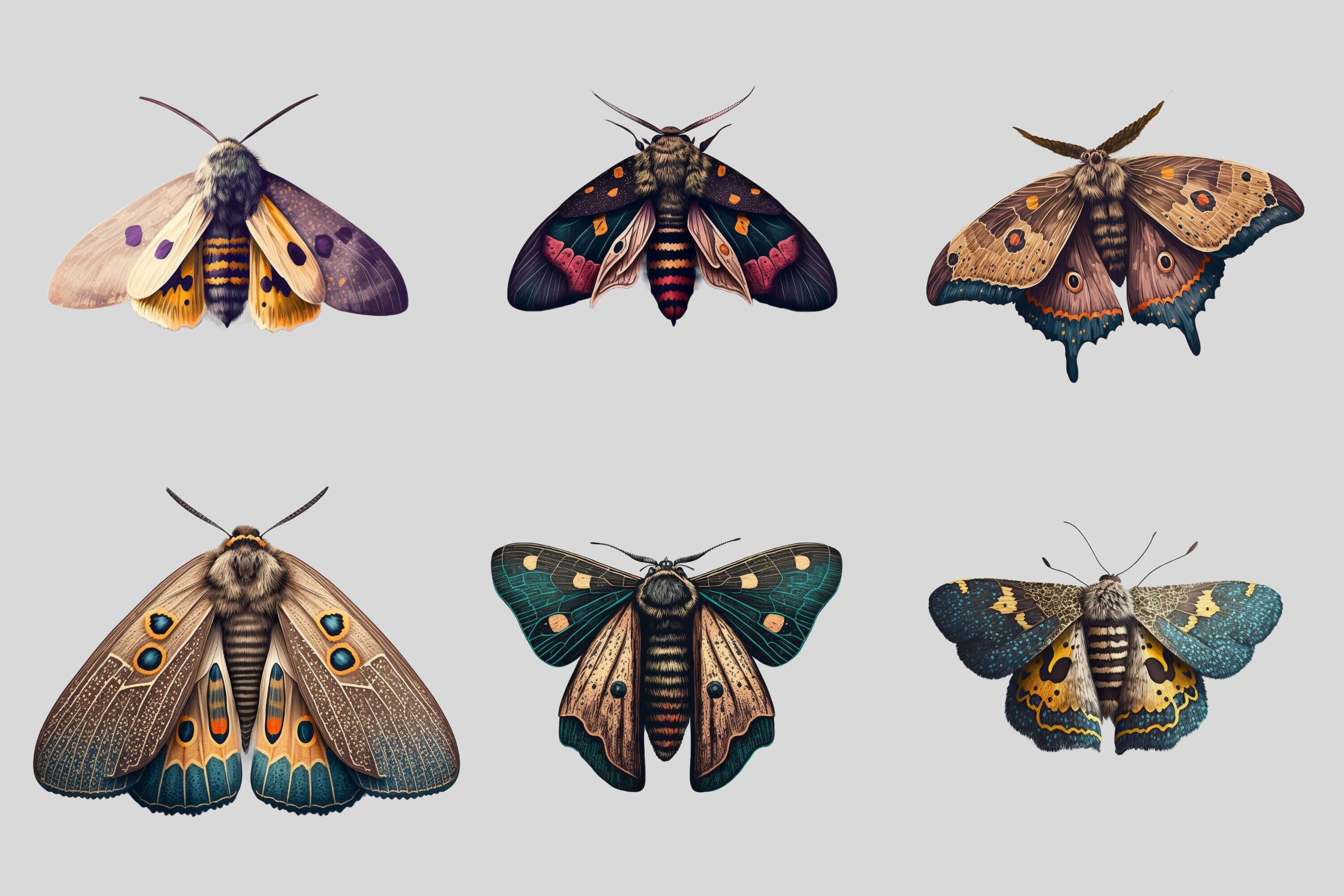 Watercolour Mystical Moth Clipart Bundle Wiccan Png Moth - Etsy Australia