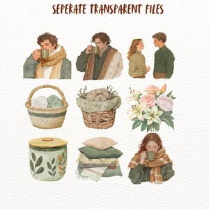 Watercolor Cozy Cottage Clipart, Cottagecore Clip Art, Rustic Clipart ...