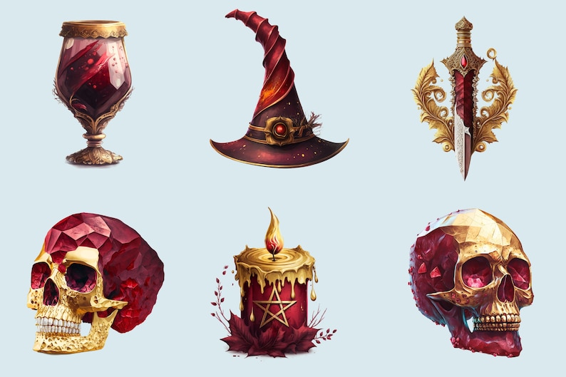 Red Witch Clipart Witch Clip Art Png Magic Clip Art - Etsy