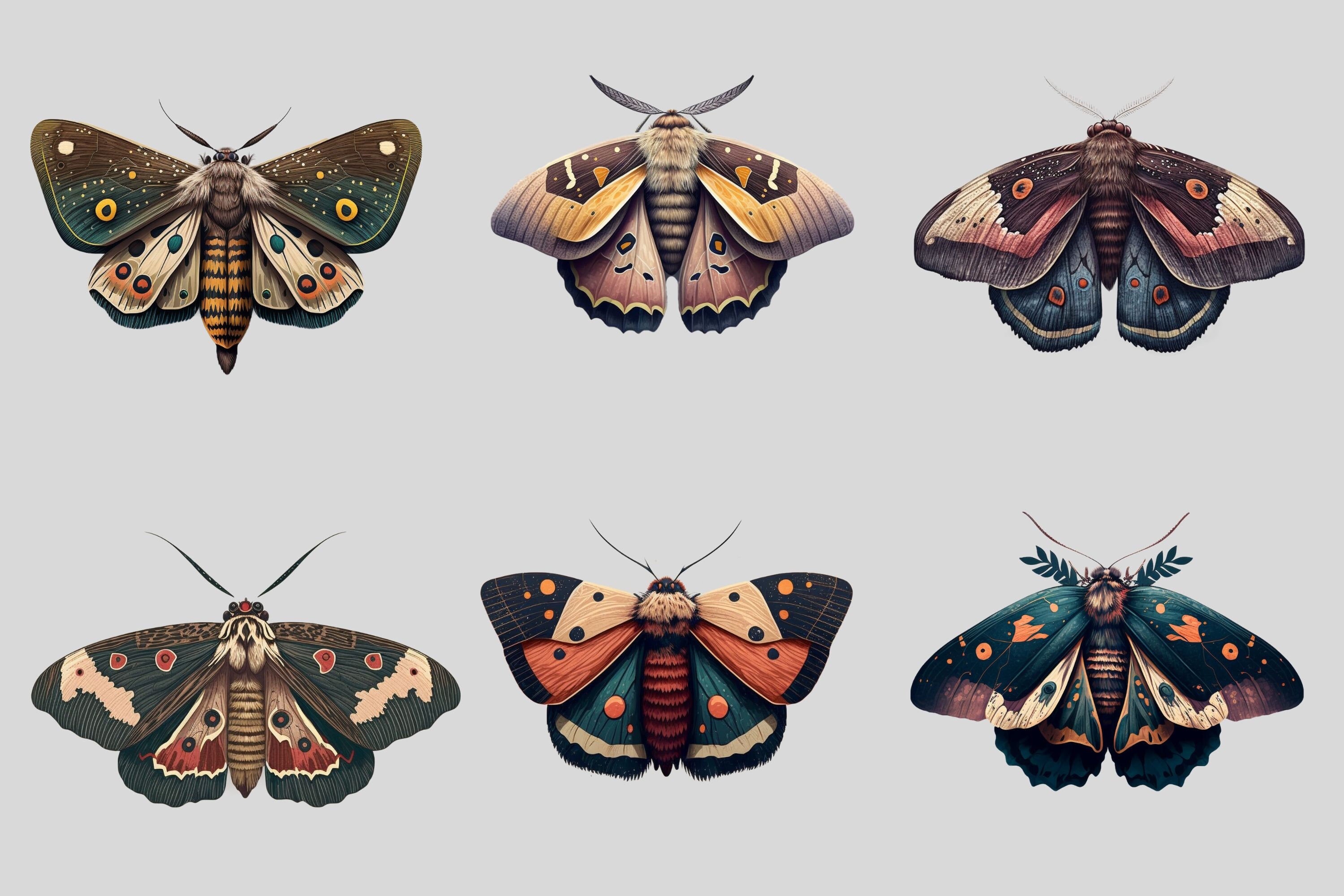 Watercolour Mystical Moth Clipart Bundle Wiccan Png Moth - Etsy Australia