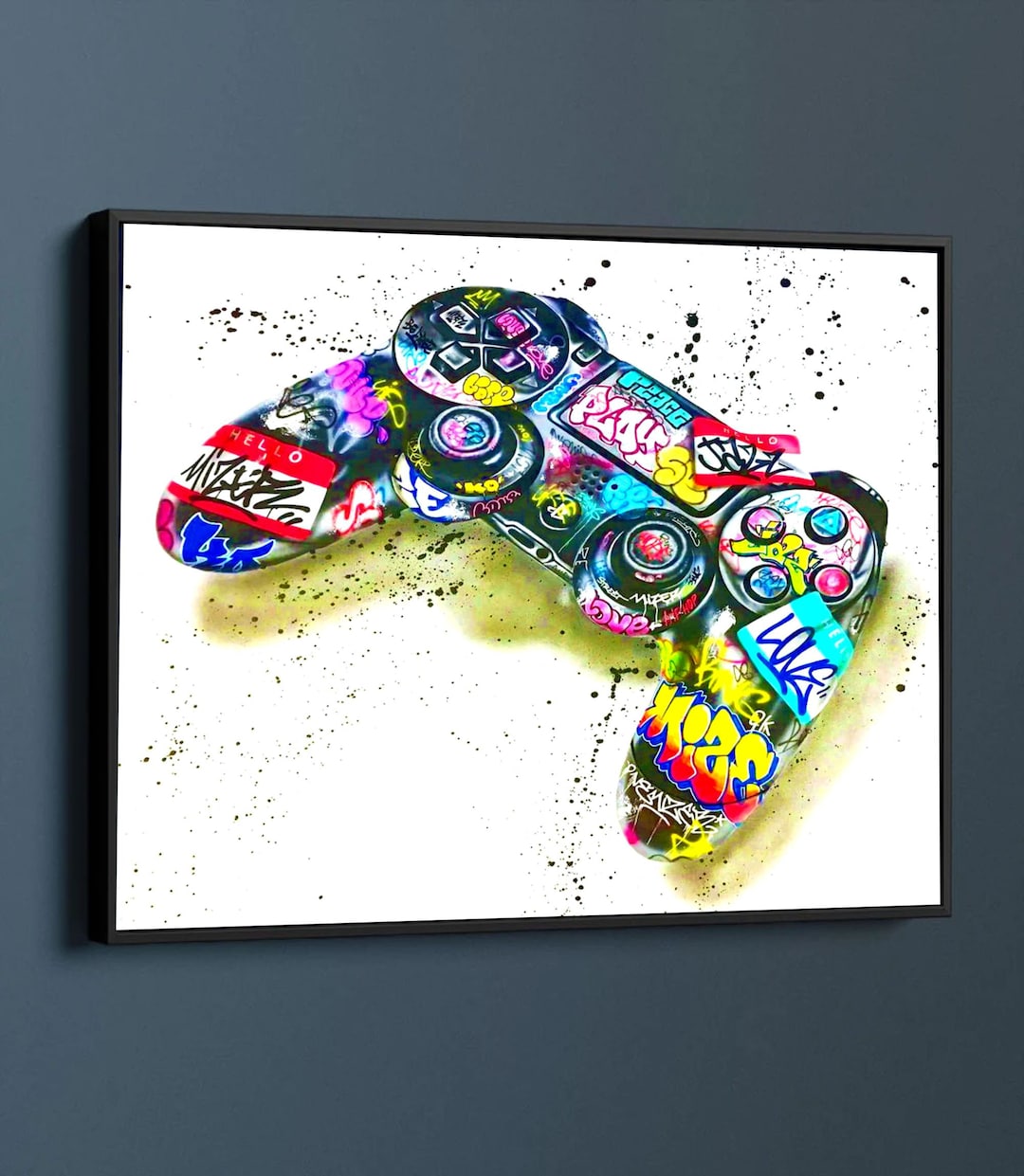 Playstation Controller Graffiti Street Art Framed Printed Gallery ...