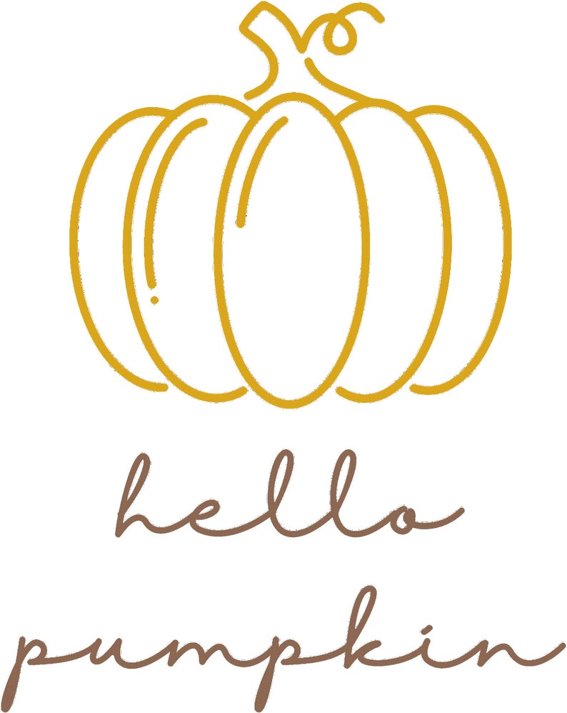 Hello Pumpkin SVG, Fall Sign SVG, Pumpkin Script SVG, Digital Download ...
