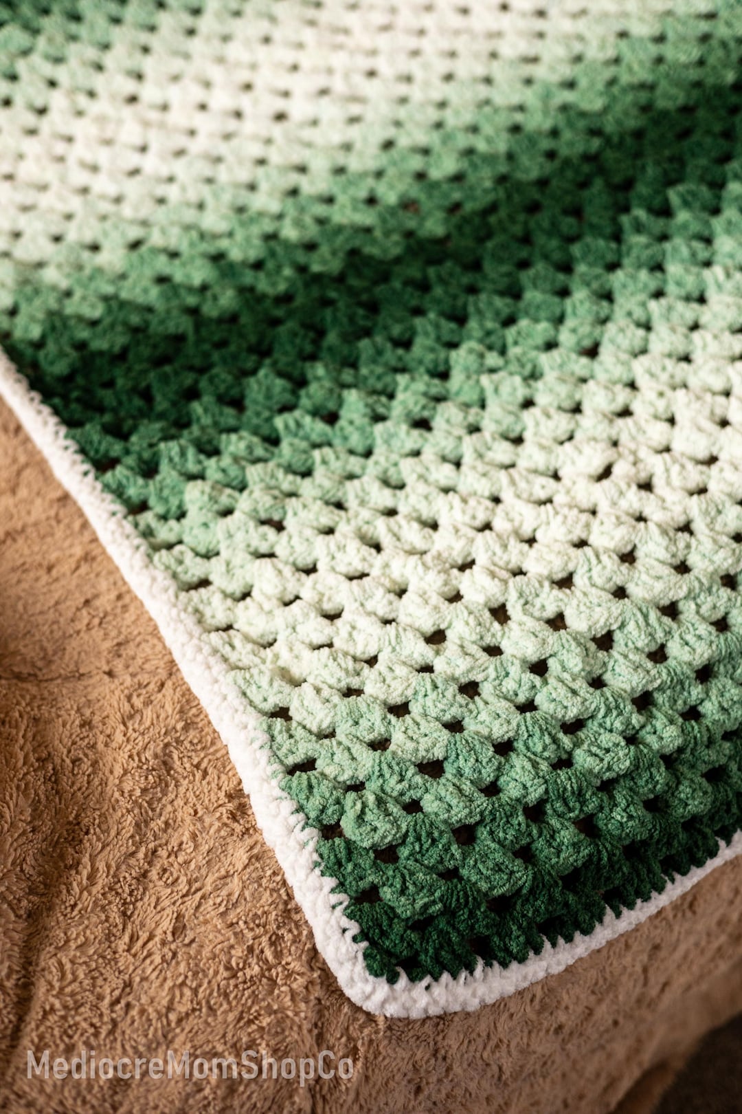 Beautiful Hand-made Color Phasing Crochet Blanket, Custom Made to Order ...