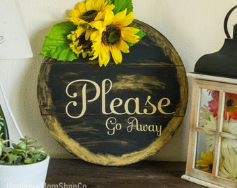 Go Away Please Sign - Etsy
