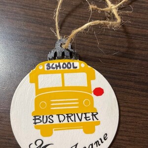 Personalized Bus Driver Ornament - Etsy
