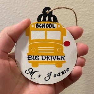 Personalized Bus Driver Ornament - Etsy