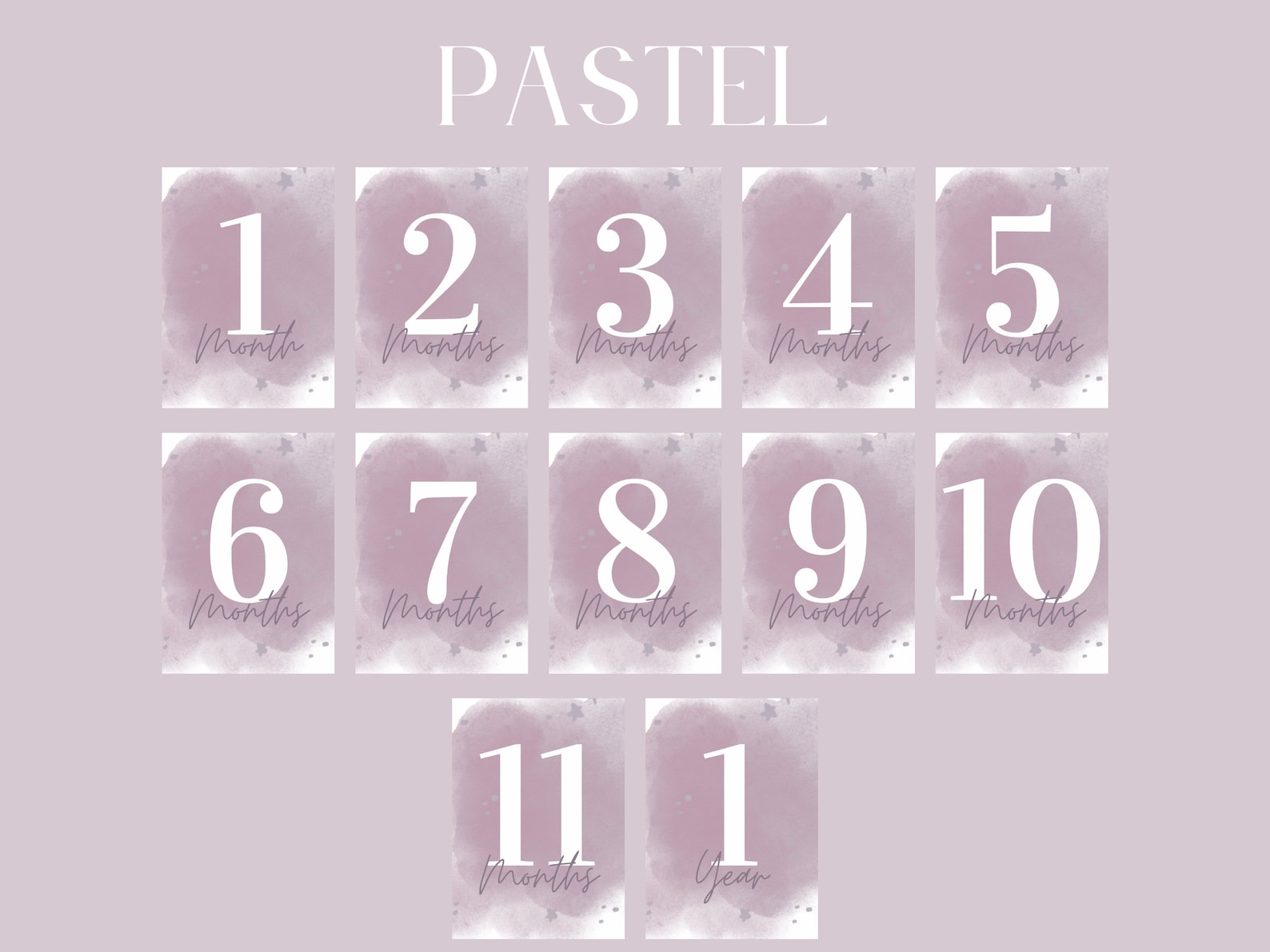 Printable Baby Monthly Milestone Card Bundle Instant - Etsy