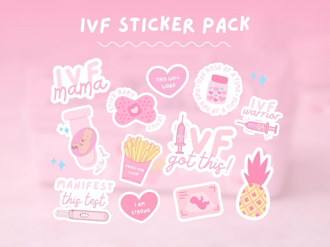 IVF Stickers – IVF Encouragement Vinyl Sticker Decals for Fertility ...