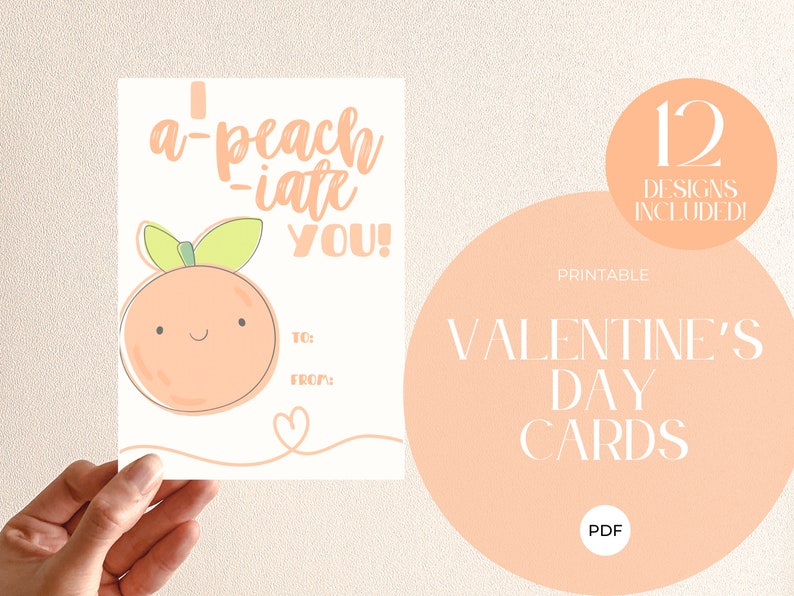 Printable Food Pun Funny Valentine Cards Set of 12 Printable Designs ...