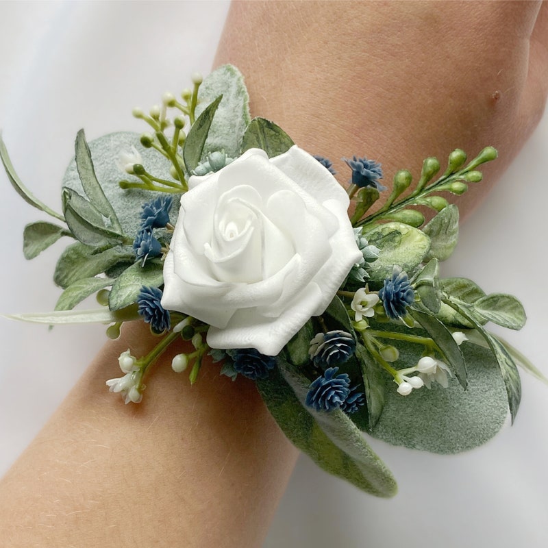 White Wrist Corsage - Etsy