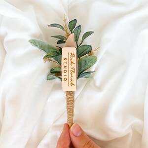 Peach Peony Boutonniere, Magnetic Men Wedding Boutonniere, Apricot ...