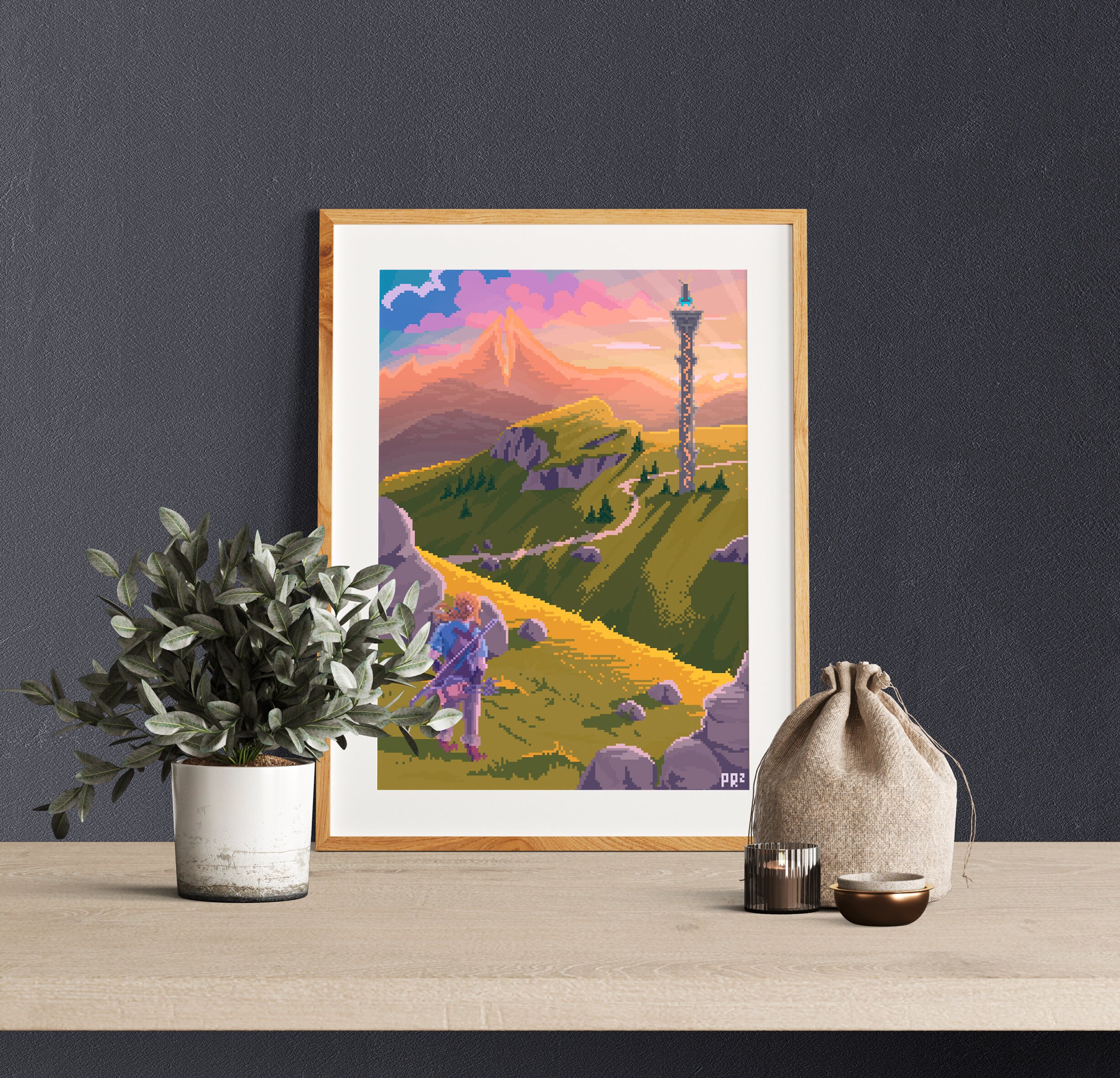 Print Pixel Art Zelda Breath of the Wild / Wall Decoration / Handmade ...