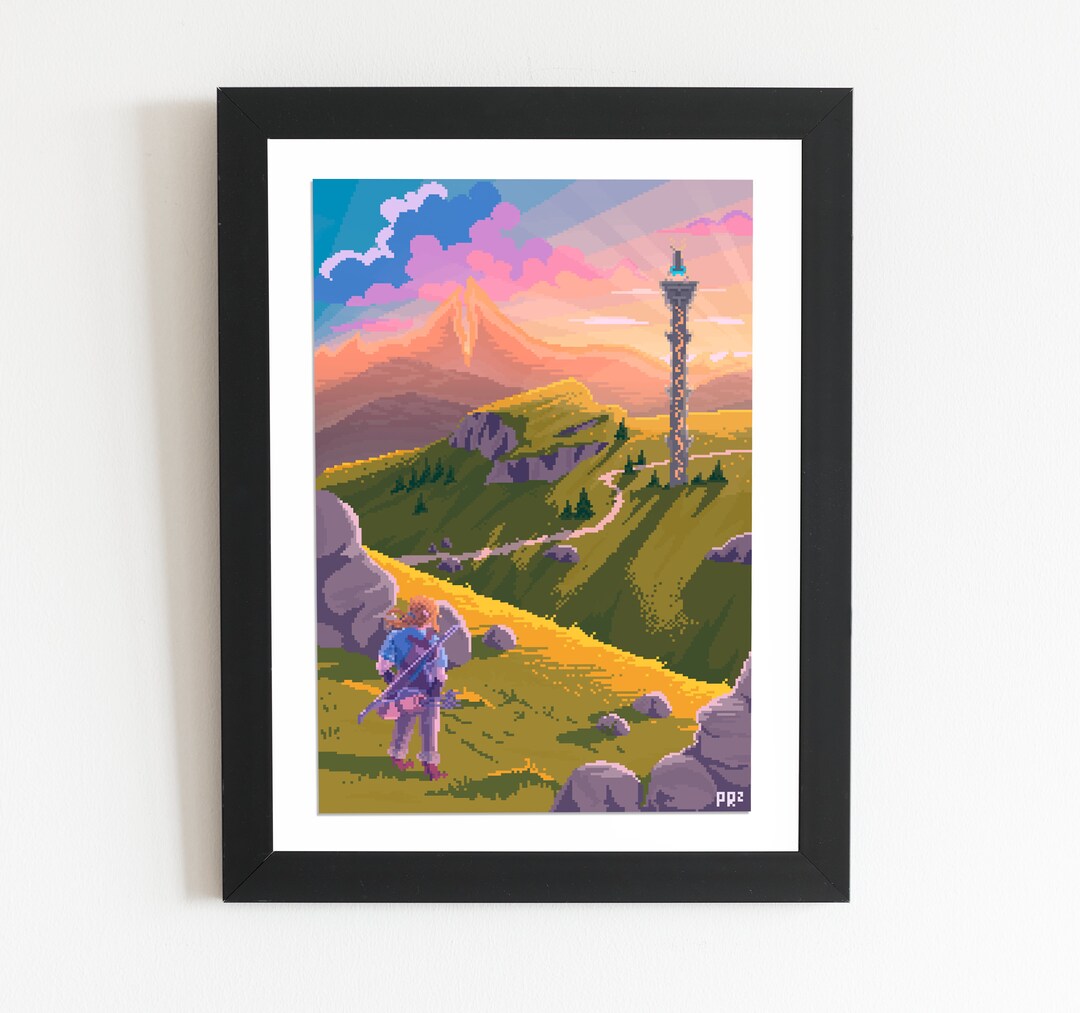 Print Pixel Art Zelda Breath of the Wild / Wall Decoration / Handmade ...