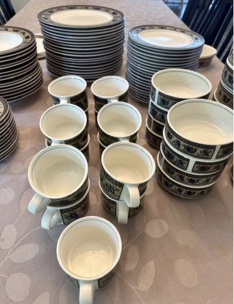 Mikasa Arabella Dinnerware Set Vintage 99 Piece Lot - Etsy