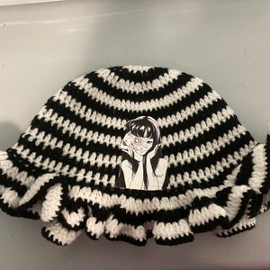 Striped Split Face Ruffle Brim Hat READY TO SHIP - Etsy