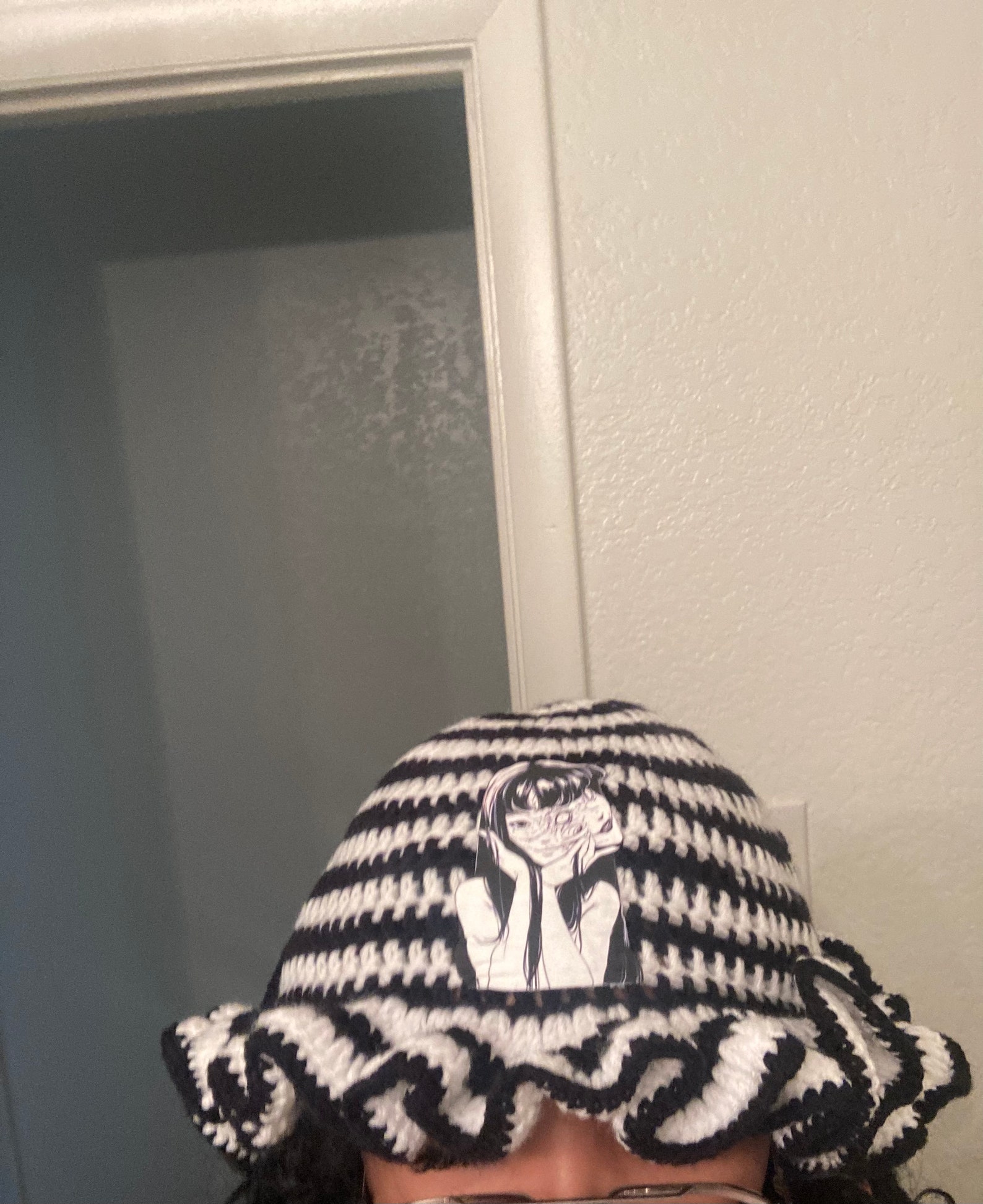 Striped Split Face Ruffle Brim Hat READY TO SHIP - Etsy