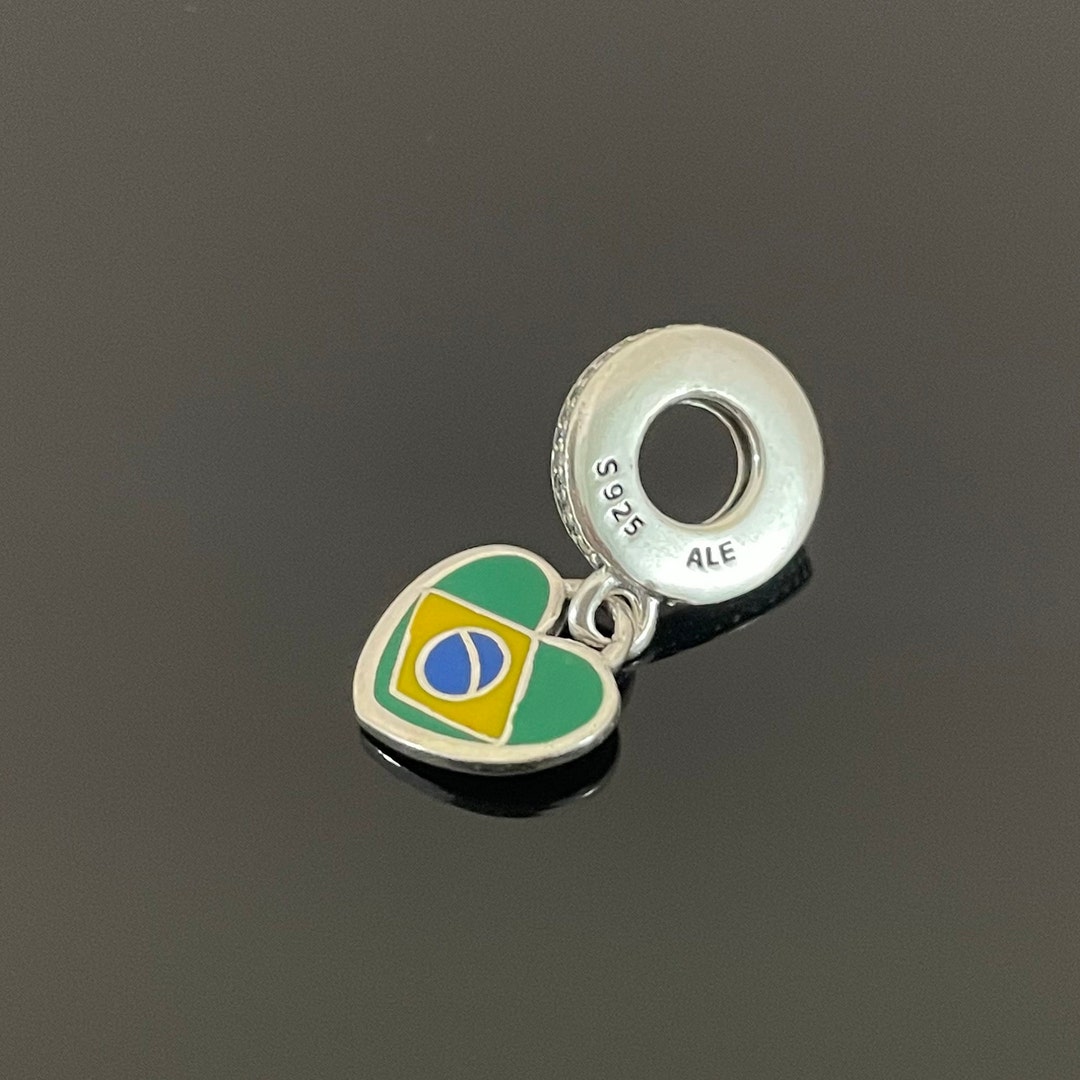 Authentic Pandora | Pandora Brazil Flag Dangle Charm |925 Jewelry ...