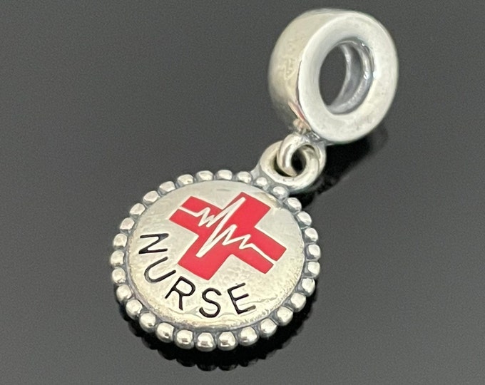 Pandora Nurse Red Cross and Pulse Dangle Charm |925 Jewelry | Women ...