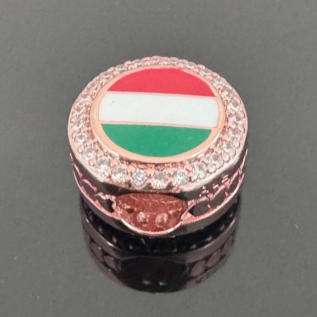 Rose Gold Pandora ITALY Flag Charm - Genuine Pandora Travel Bead - Etsy