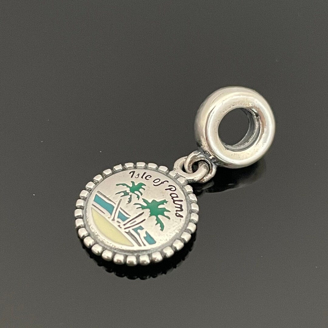 Pandora Sparkling Isle of Palm Tree Charm Pendant |925 Sterling Silver ...