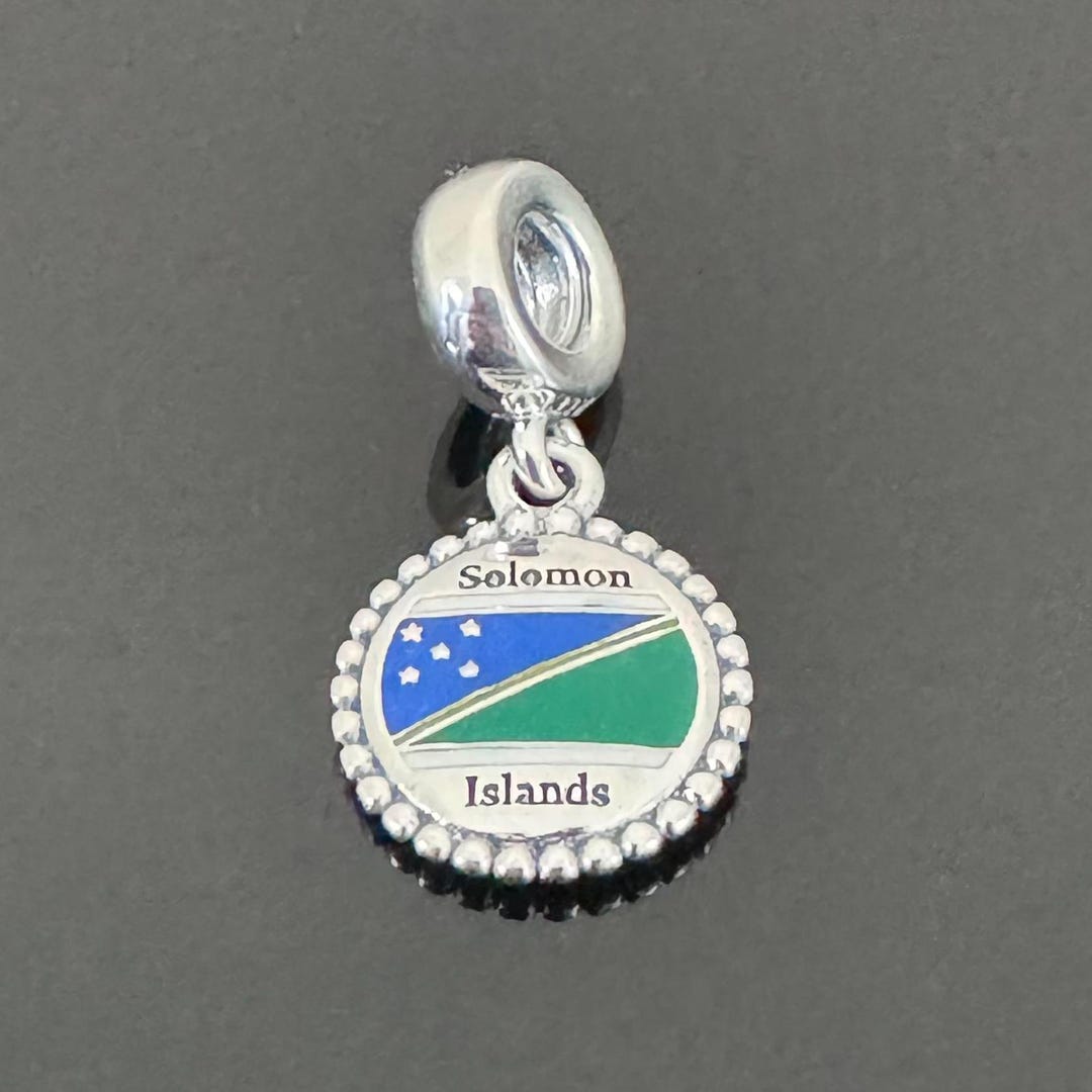 Pandora Brand Charm |pandora Solomon Islands Flag Dangle Charm|pandora ...