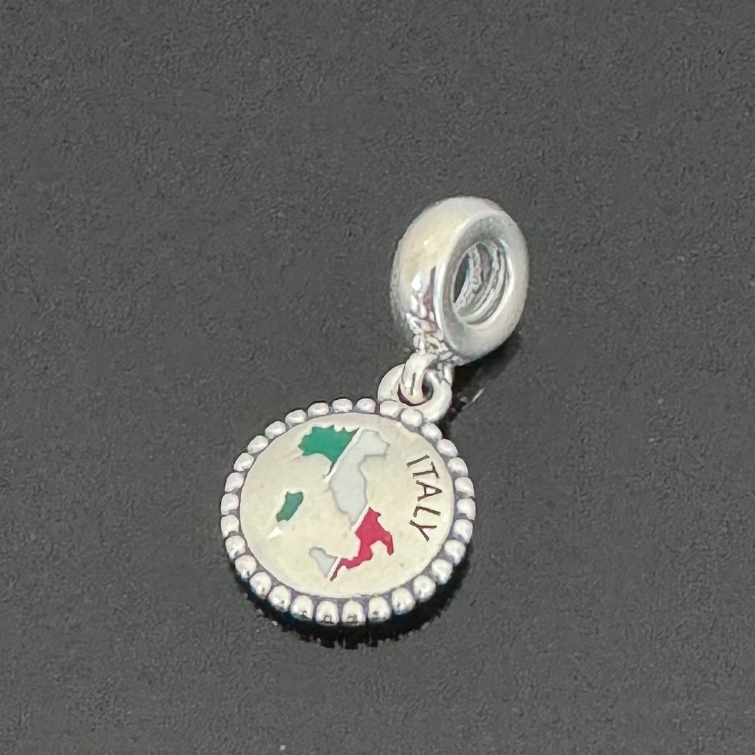 Pandora Brand Charm |pandora ITALY MAP Dangle Charm| Pandora Sterling ...