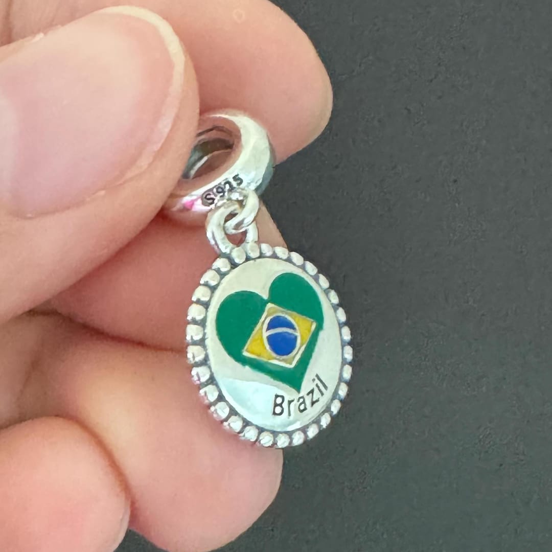 Authentic Pandora Charm |pandora Brazil Flag Dangle Charm| Pandora ...