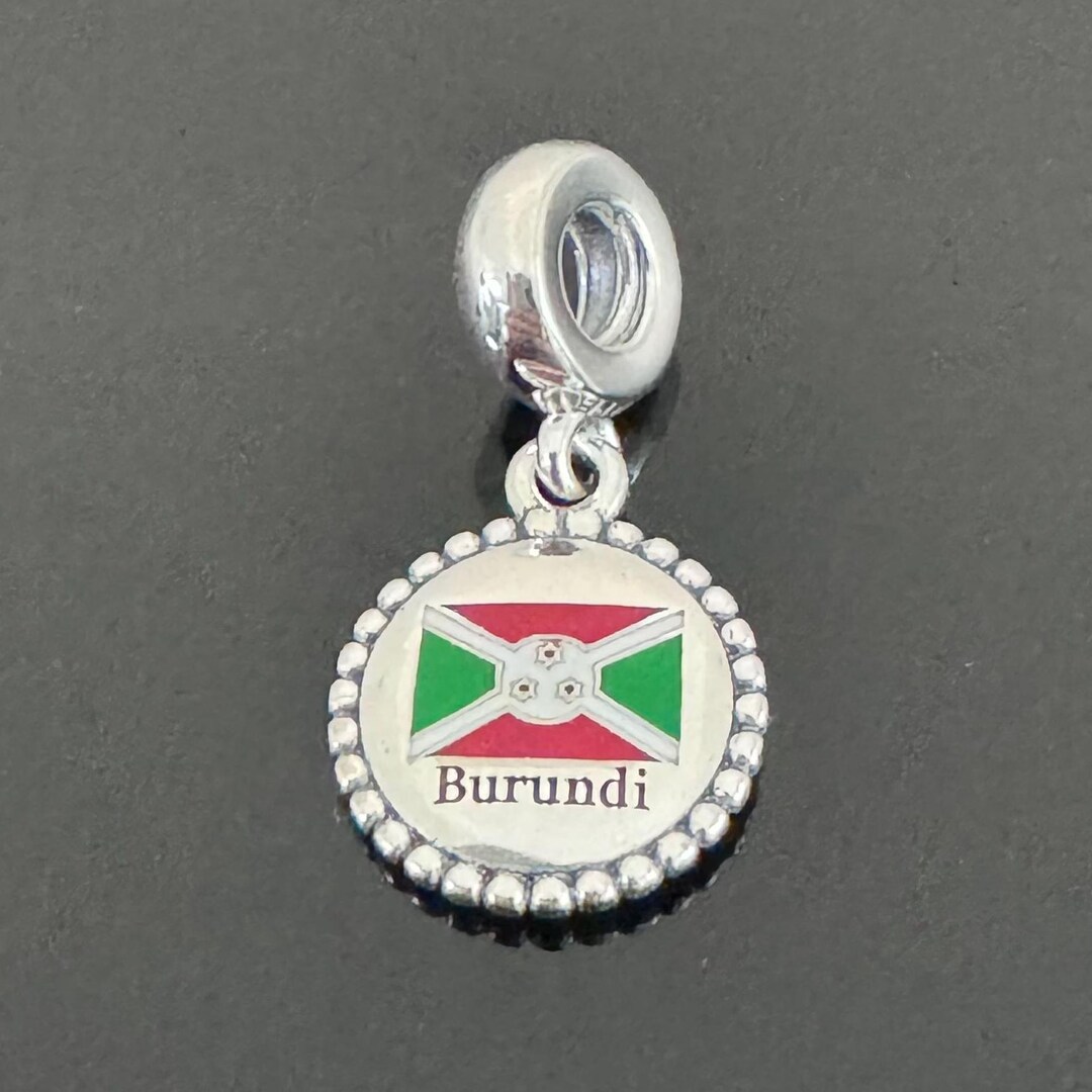 Charm Pandora original y auténtico / Charm colgante con la bandera de ...