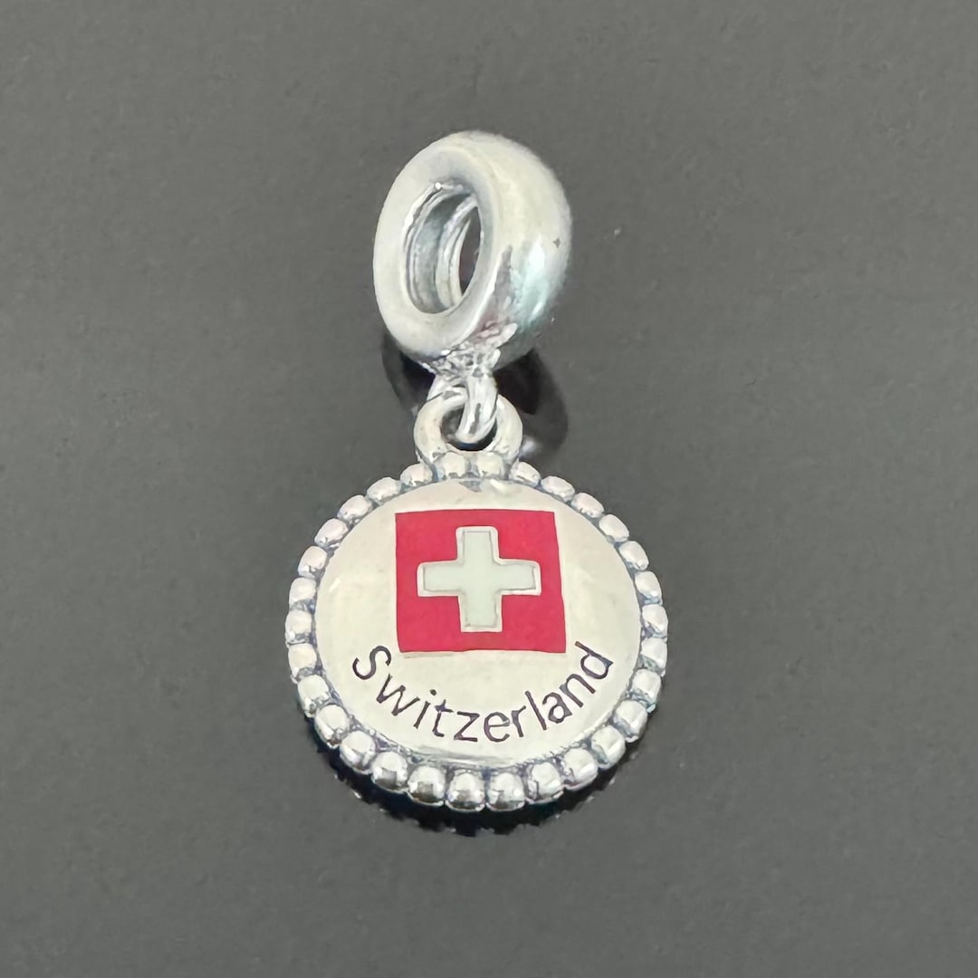 Authentic Pandora Switzerland Flag Exclusive Dangle Charm |travel ...