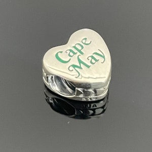 Pandora Cape May Seashell Beach Scene Charm Travel Heart Pendant | 925 ...