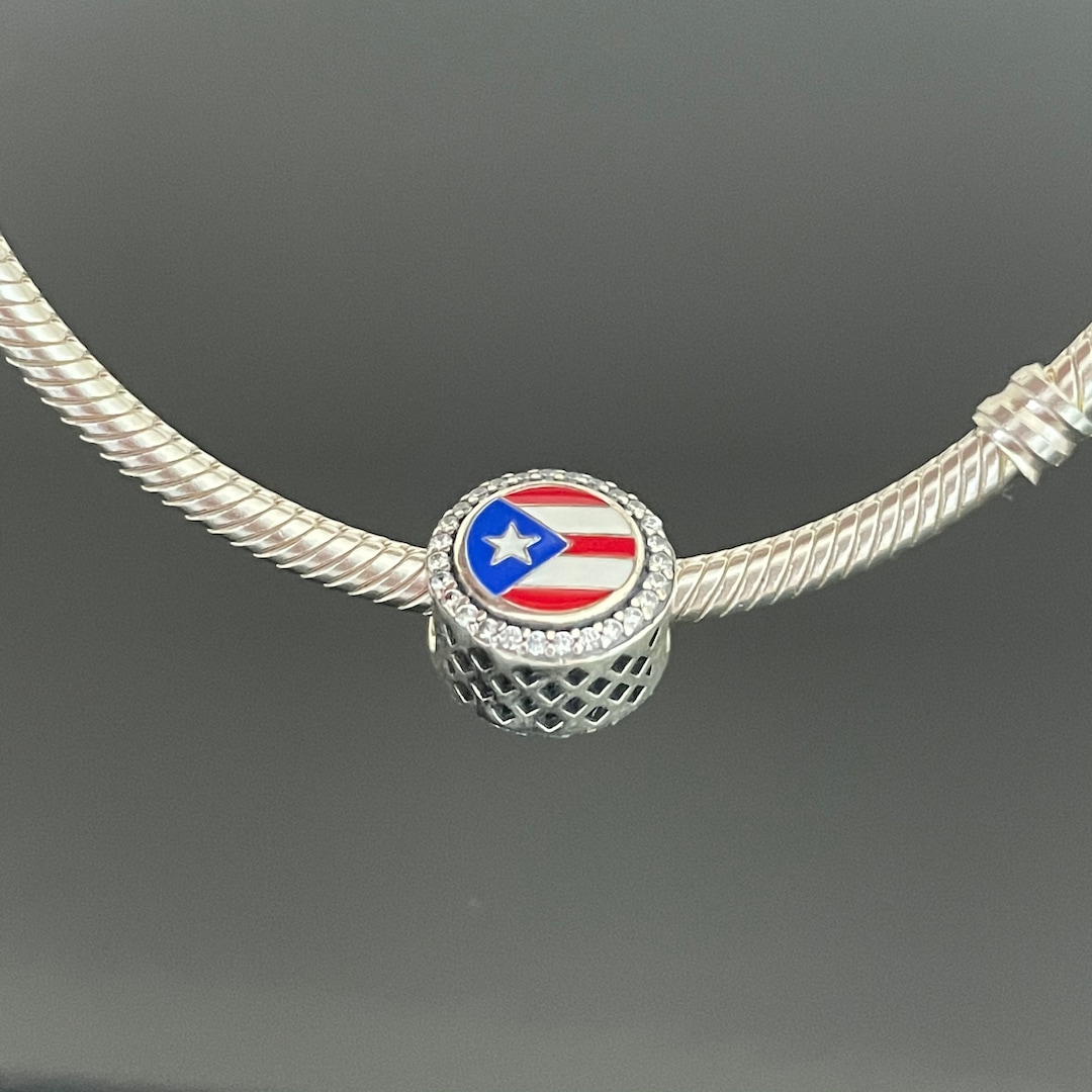 Pandora Puerto Rico Flag Exclusive Dangle Charm | Charm for Bracelet ...