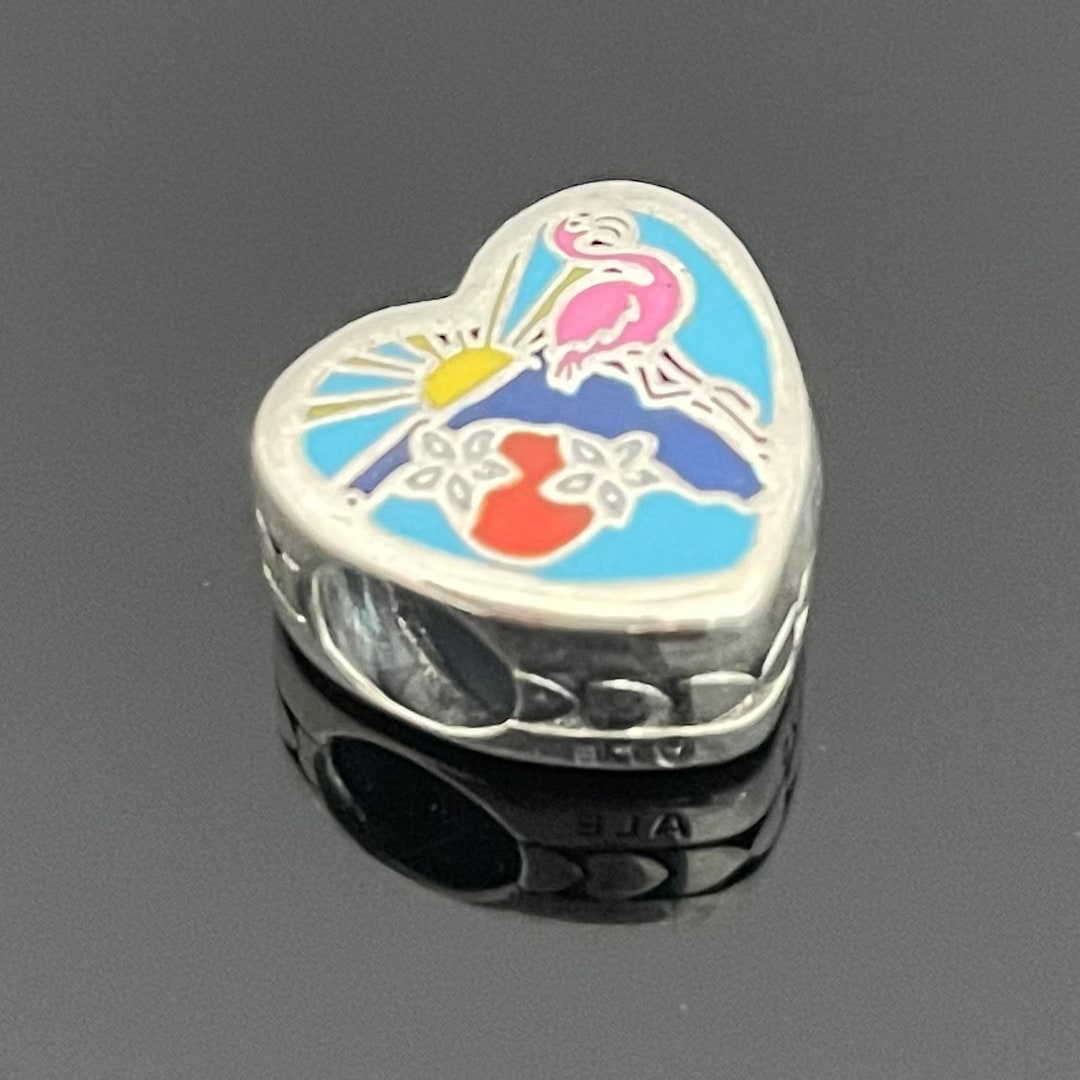 Pandora Florida Exclusive Sunshine State Charm | Pandora Heart Charm ...