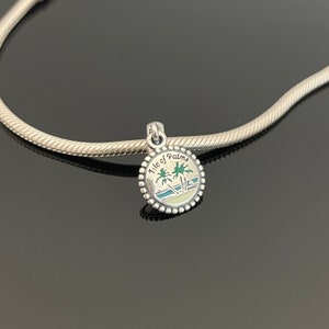Pandora Sparkling Isle of Palm Tree Charm Pendant |925 Sterling Silver ...