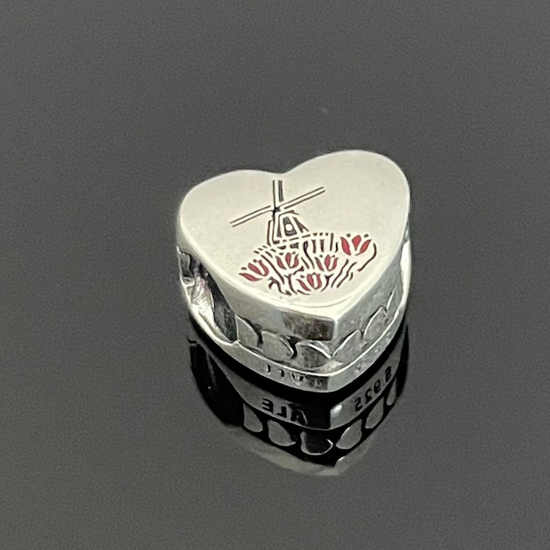 Pandora the Holland Windmill Charm | Pandora Heart Charm for Bracelets ...