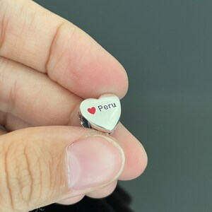Pandora Peru Flag Dangle Charm,heart Bead Charm Pendant 925 Jewelry ...