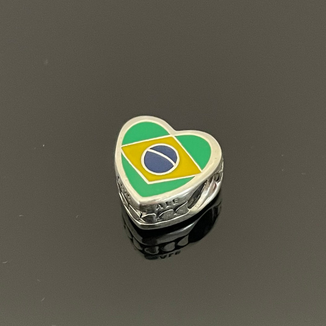 Pandora Brasil Flag Flag Exclusive Charm | Authentic Pandora Charm for ...