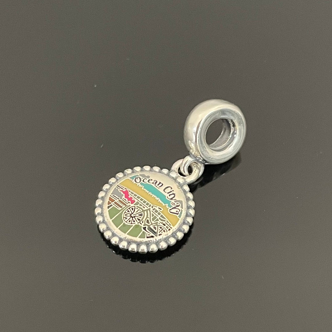 Genuine Pandora Brand Charm |pandora Charm With Box |pandora Ocean City Bike Dangle Charm|925 ...