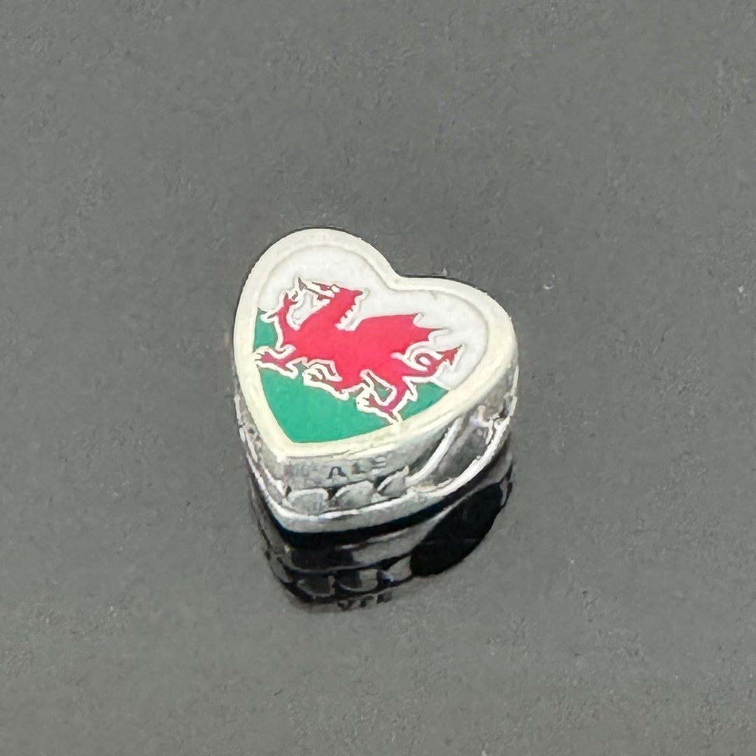 Authentic Pandora Charm |pandora Wales Flag Heart Charm |gift for ...