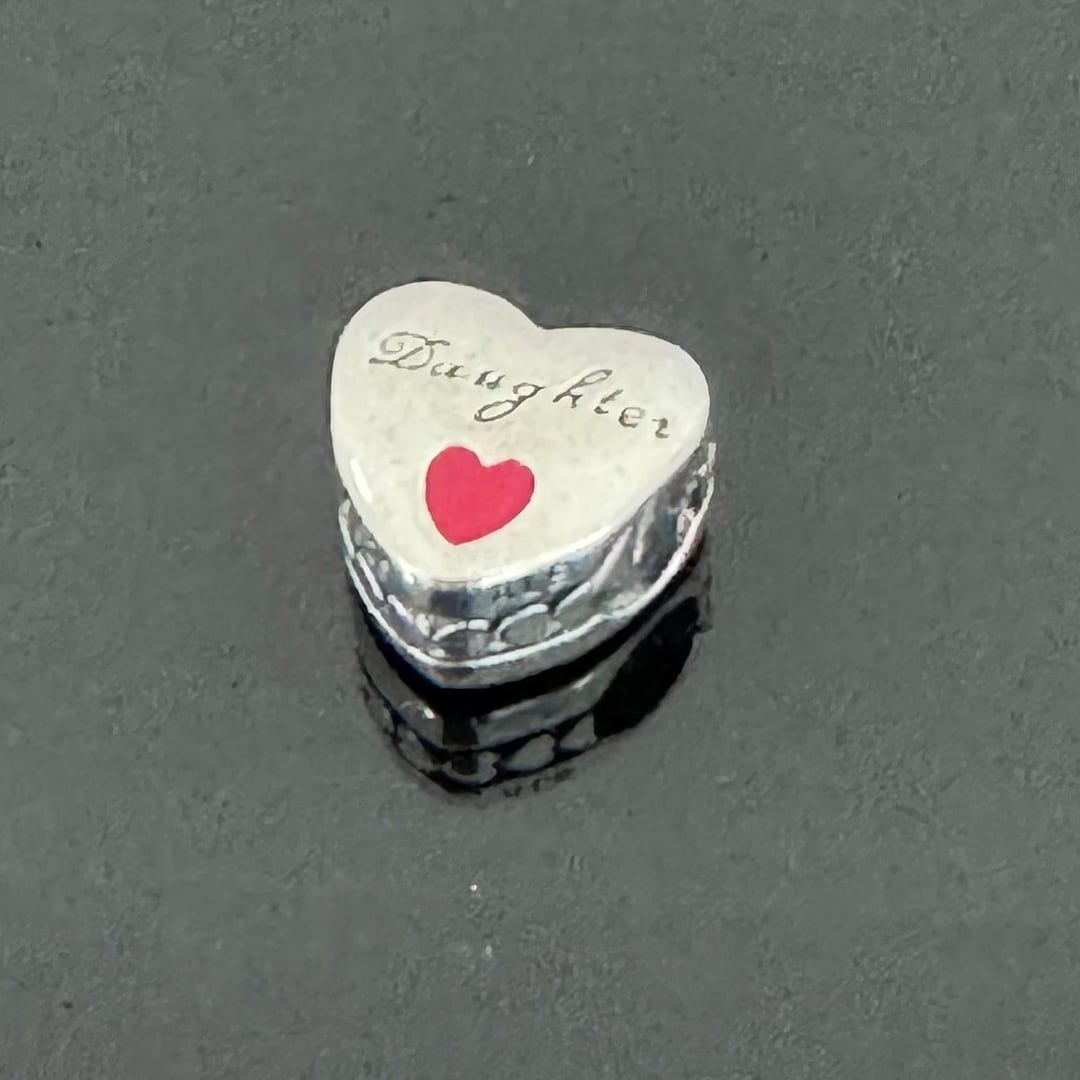 Authentic Pandora Charm | Pandora Daughter Heart Charm |gift for ...