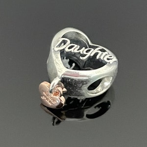Pandora Love You Daughter Heart Charm Silver Heart Charm Charm for ...